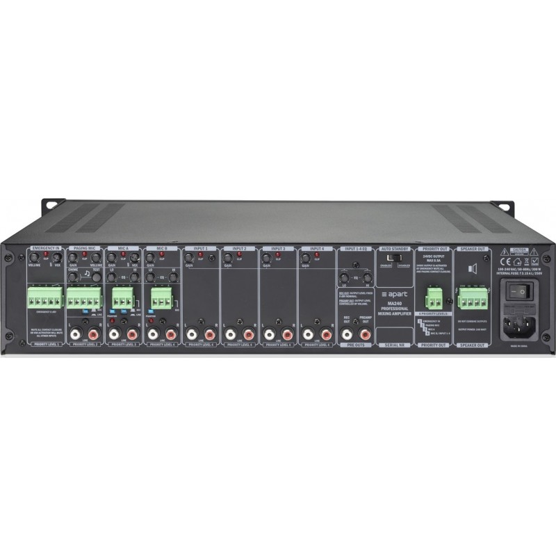 APART MA240 - Amplificateur APART MA240 240 W/100 V